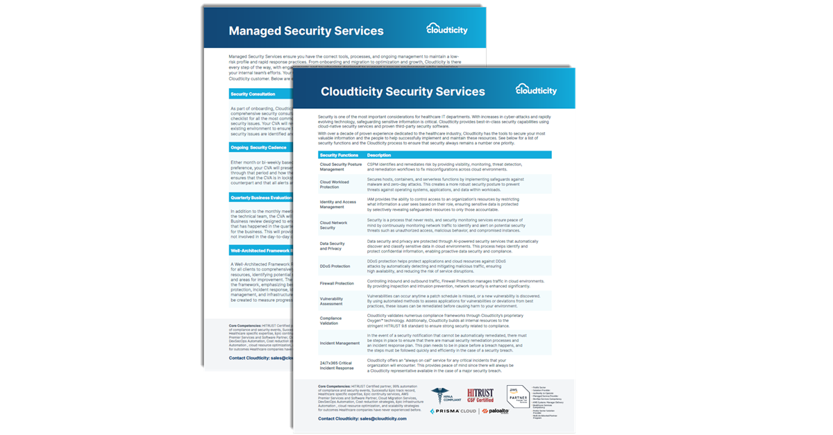 Healthcare Cloud Security Services | Cloudticity
